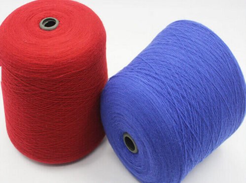 Blue,Red Poly Wool Yarn, For Textile Industry - Woolen Art